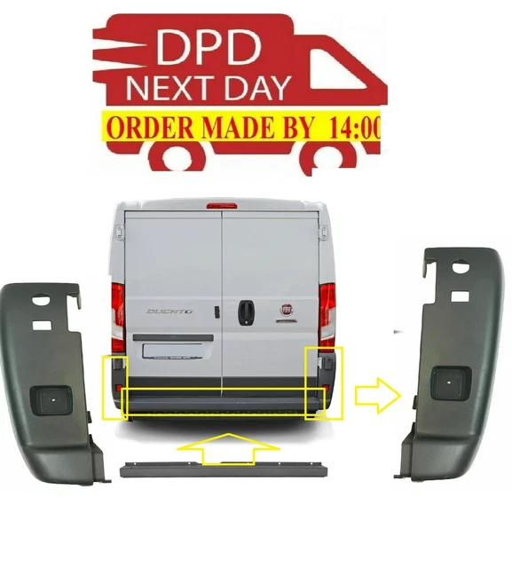 CITROEN RELAY 2014-2025 Rear End Cap = Pair Right Left + Rear Bumper ...