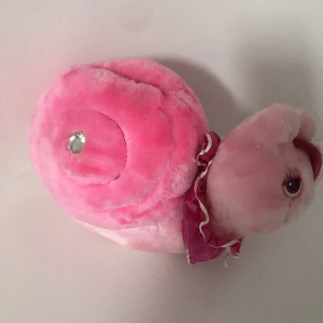 VINTAGE 1980’S Tonka Keypers Fancy Plush Fuzzy Pink Snail With Pocket ...
