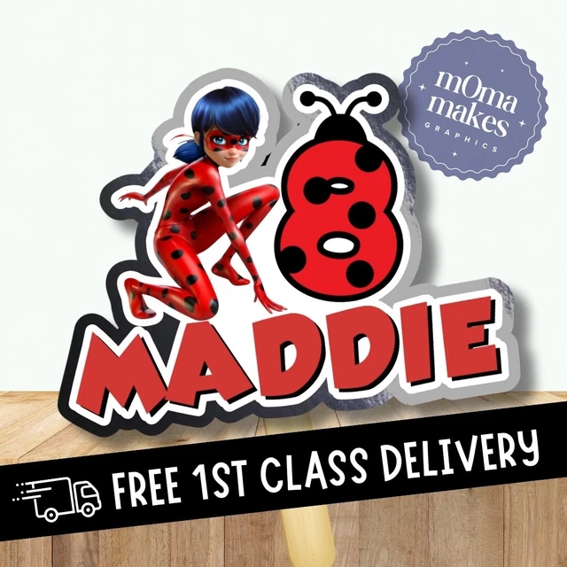 MIRACULOUS CAKE TOPPER - Personalised - Fast Dispatch! - Ladybug & Cat ...