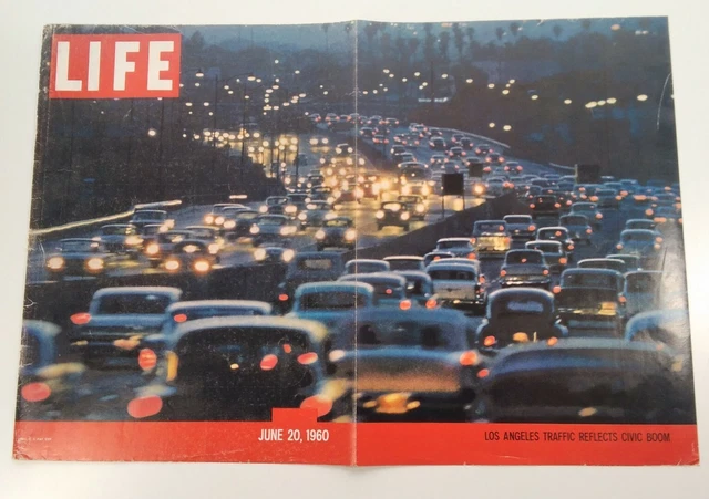 LIFE MAGAZINE COVER & Page Original Rare Vtg 1960s LA Traffic DOT John ...