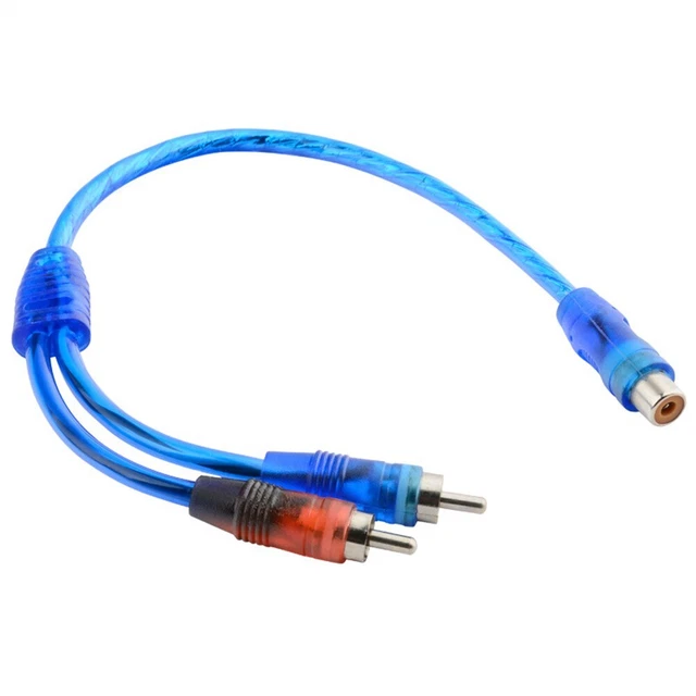 RELIABLE SIGNAL TRANSMISSION with 1 Female To 2 Male Car Audio RCA ...