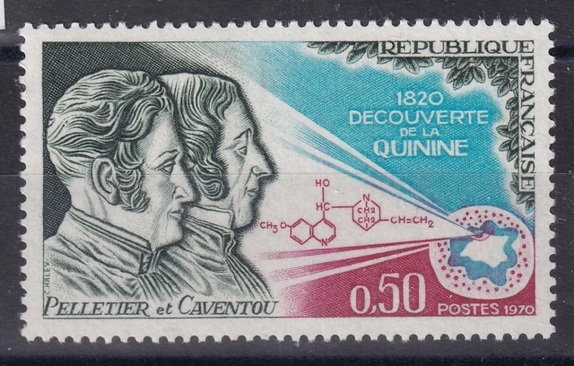 FRANCE ANNÉE 1970 Pelletier Caventou Découverte de la Quinine N°1633 ...