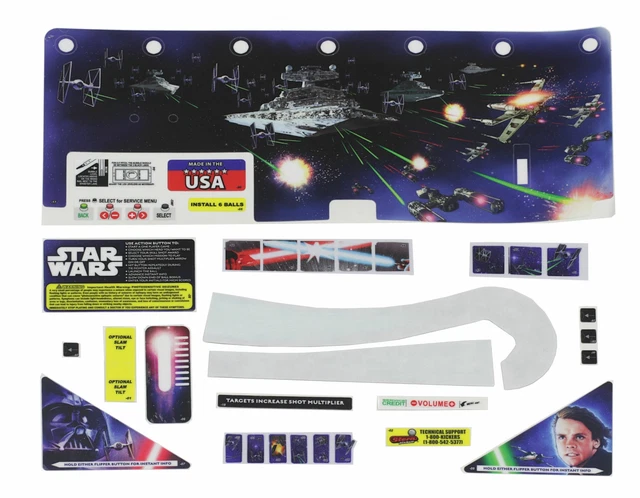 STERN PINBALL FLIPPER Aufkleber Decal Set Star Wars Pro #802-5000-J5 £ ...