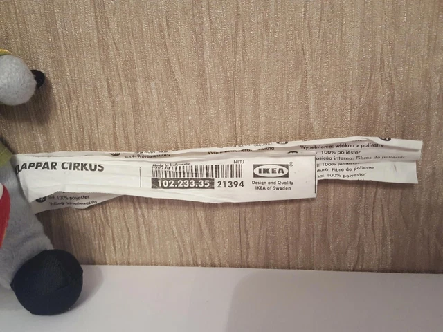 IKEA 7& KLAPPAR Cirkus Circus Mouse Soft Plush Toy Baby Rattle Stuffed ...