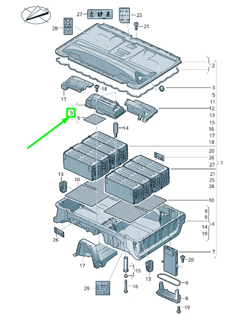 VOLKSWAGEN PASSAT B8 3G Battery Junction Box Control Unit 3Q0915250F ...