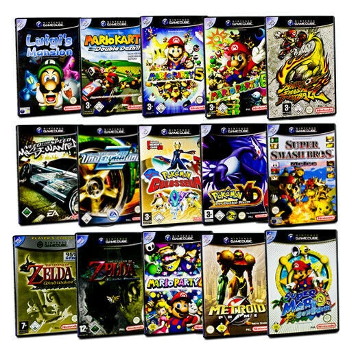 GAMECUBE JEUX MARIO Sunshine Carte Party Smash Football Zelda Nfs ...