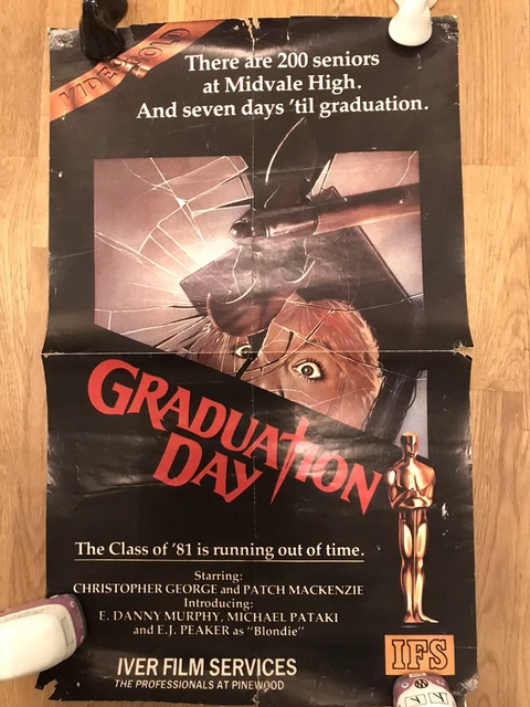 GRADUATION DAY HORROR Uk Video Original Poster 1981 Rare DPP £55.00 ...