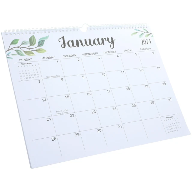 CALENDRIER SUSPENDU ANGLAIS 2024 Pour Organiser Et Planifier EUR 21,29 ...