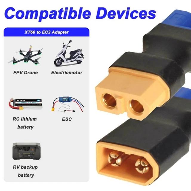 6PIECES EC5 XT60 Interfaces Adapters for Battery Chargers Equipment $18 ...
