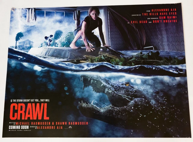 CRAWL 2019 UK British Quad Kaya Scodelario Alexandre Aja Gators Hurricane Cinema EUR 26,89 ...