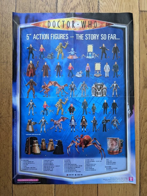 DOCTOR WHO CHARACTER Options Checklist Poster Shop Display Story So Far ...