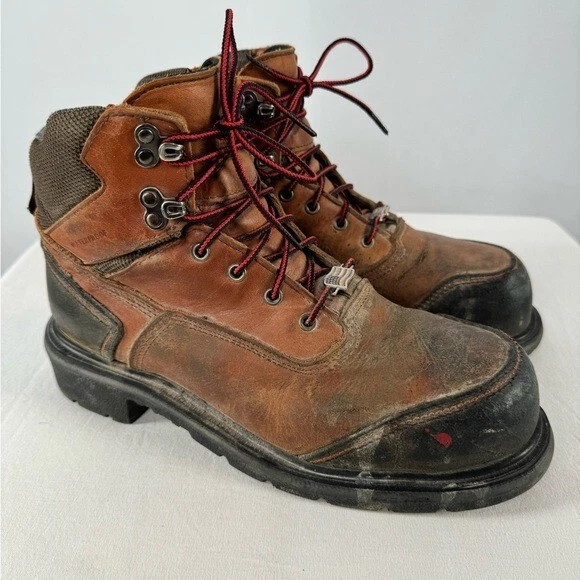 RED WING BRNR XP 6 Inch Waterproof Safety Toe Boot in Brown Size 8 £81. ...