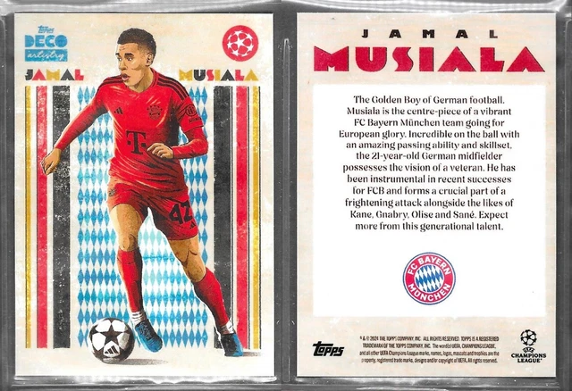 TOPPS DECO UCL 2024-2025 Jamal Musiala Bayern Munich Artistry Insert ...