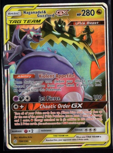 NAGANADEL & GUZZLORD GX 158/236 Ultra Rare Éclipse Cosmique Pokémon TCG ...