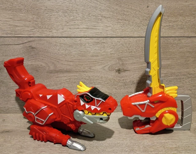 POWER RANGERS DINO Charge Red T-Rex Super Morpher Gun & Saber Sword ...