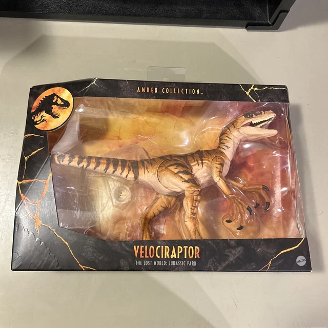 JURASSIC PARK LOST World Velociraptor Amber Collection 6” Figure Mattel ...