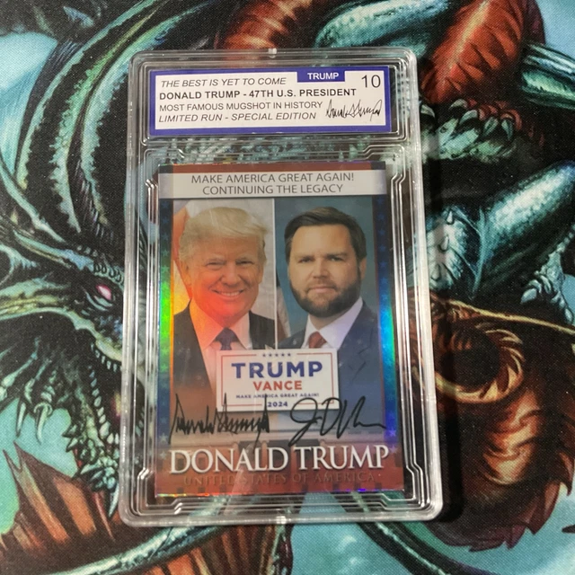 PRESIDENT DONALD TRUMP and JD VANCE Official Election Photo Trading ...