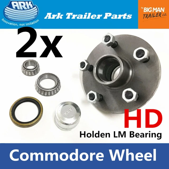 ARK TRAILER 2X Hubs Commodore 5 Stud 1/2" Studs Wheel Lazy HD Holden LM ...