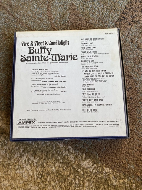 Buffy Sainte Marie Fire Fleet And Candlelight Reel To Reel Tape 3 3 4