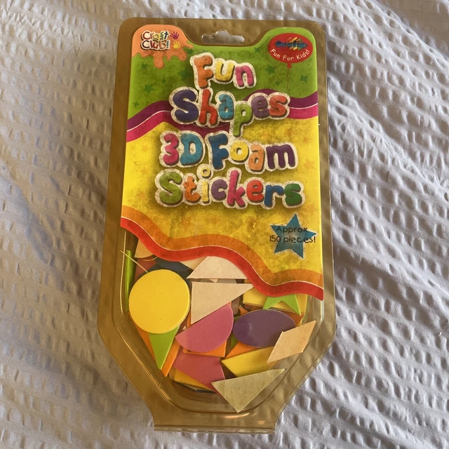 FUN SHAPES 3D foam stickers BNIP craft club grafix £0.99 - PicClick UK