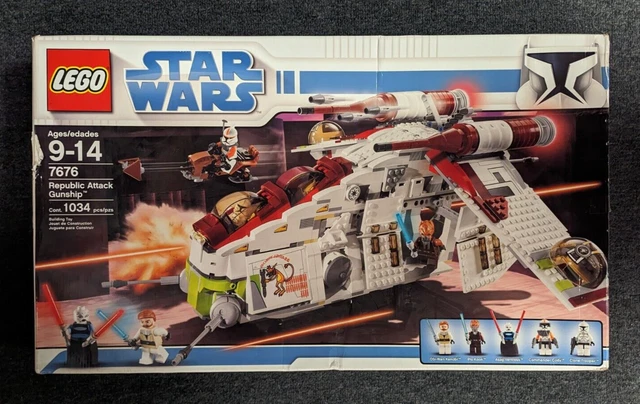 VINTAGE LEGO STAR Wars 7676 Republic Attack Gunship PREOWNED *READ £270 ...
