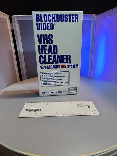 VINTAGE BLOCKBUSTER ENTERTAINMENT VHS Head Cleaner Non-Abrasive Dry ...