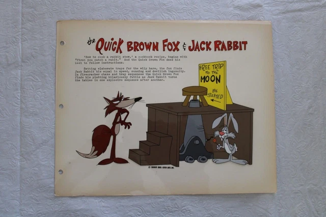WARNER BROS PRESENTATION Animation Model Cel "The Quick Brown Fox & Jack Rabbit" £1,131.94 ...