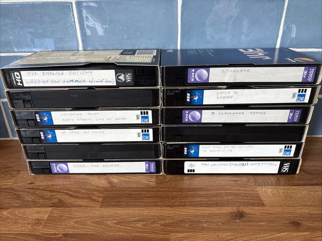 VHS VIDEO TAPE Cassette Job Lot Bundle - Tv Recordings Recordable Used ...
