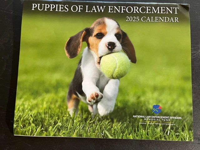 2025 &PUPPIES OF LAW ENFORCEMENT," 2025 CALENDAR, (8" x 10") New $8.76 ...