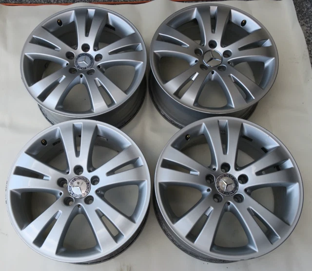 4 MERCEDES ALUFELGEN W204 C-Klasse A2044010402 7 x 17 Zoll ET47 5x112 ...