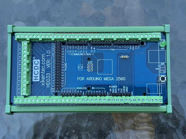 DIN RAIL MOUNT Pinout Breakout Terminal Block Module for Arduino MEGA ...