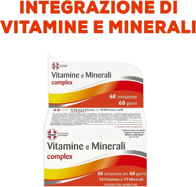 DIVISIONE PHARMA INTEGRATORE Multivitaminico E Multiminerale, 60 ...