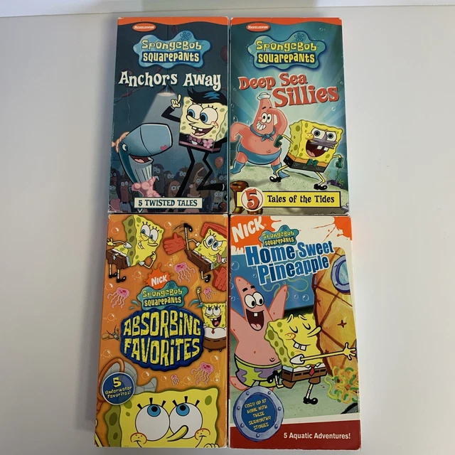 SPONGEBOB SQUAREPANTS VHS Lot Nickelodeon Anchors Away, Deep Sea ...