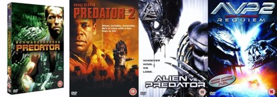 PREDATOR QUADRILOGY DVD Complete Collection 1 2 3 4 Movie Alien Film ...