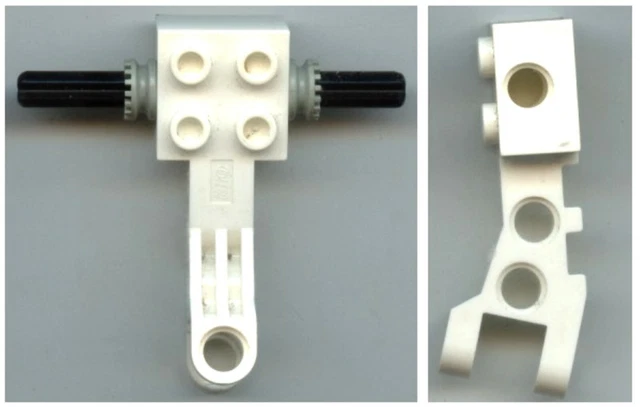 LEGO TECHNIC : PIVOT MOTO blanc + connecteur adapté - réf 2904 - CR2 ...