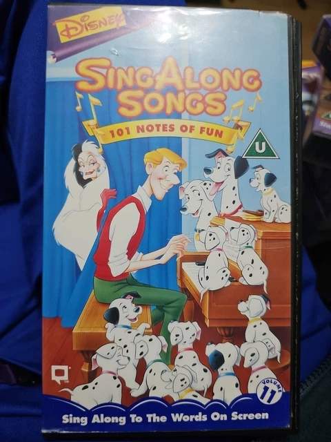 VINTAGE DISNEY SING Along Songs - 101 Notes Of Fun (VHS, 1995) £4.99 ...