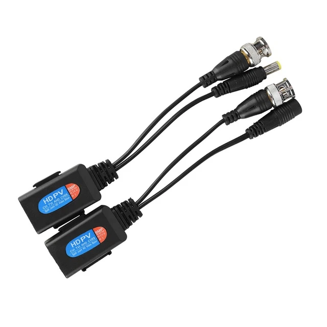PASSIVE AUDIO CCTV Balun Twisted Transmitter Power Supply For HDCVI ...