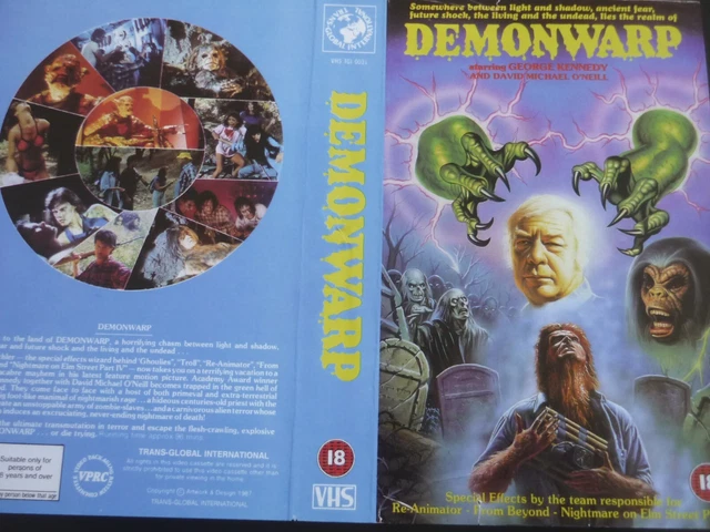 REPLACEMENT VHS VIDEO Sleeve Cover & Case DEMONWARP TRANS-GLOBAL 1987 £ ...