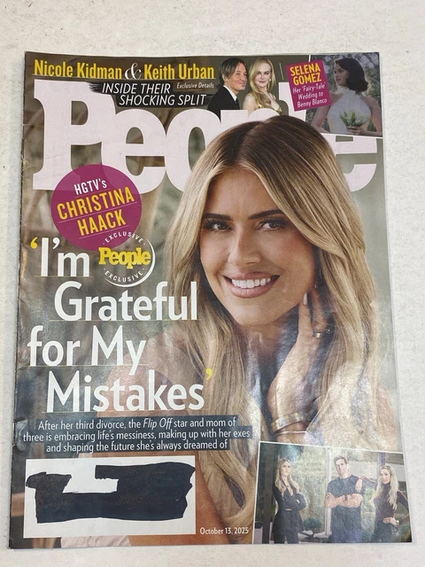 PEOPLE MAGAZINE OCT 2025 Christina Haack Nicole Kidman Keith Urban ...
