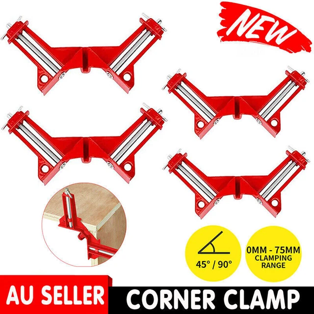 4-PIECE OUTSIDE CORNER Clamp 90 Degree Right Angle Vise Frame Holder ...