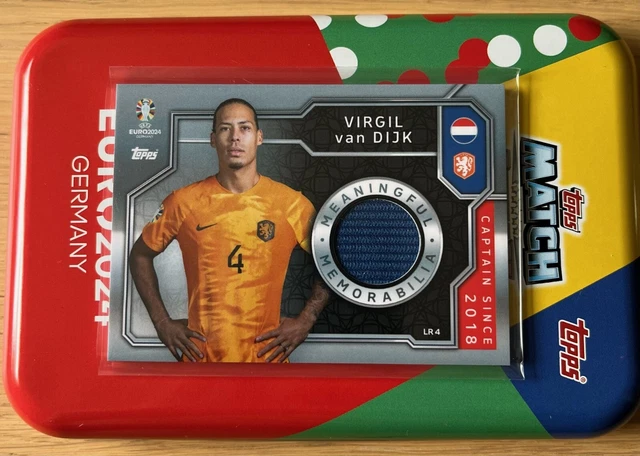 TOPPS MATCH ATTAX UEFA Euro 2024 Virgil Van Dijk Relic Memorabilia LR 4 ...