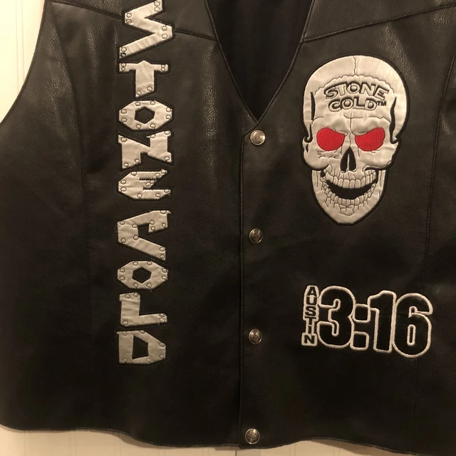 STONE COLD STEVE Austin Vest 90s Vintage Men’s XL Original Gem WWF WCW ...