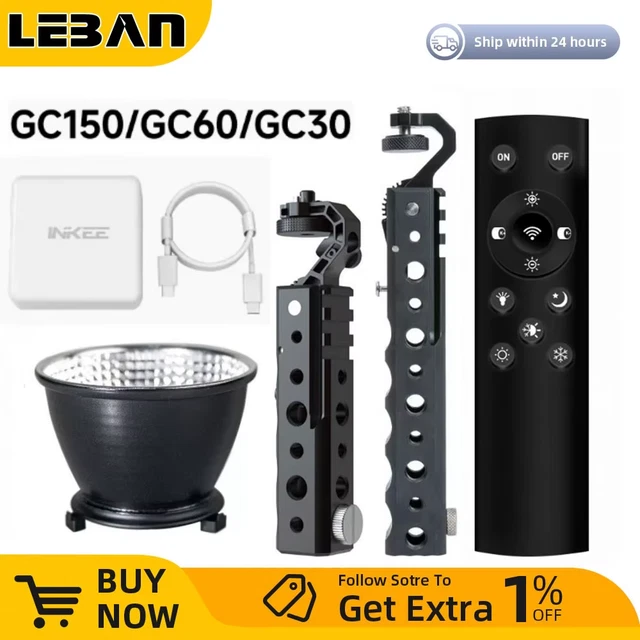 ACCESSORIES STANDARD REFLECTOR Diffuser Sock Remote Control 135mm Chuck ...