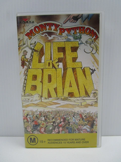 MONTY PYTHON'S LIFE of Brian, VHS Tape, Vintage Video, Movie M15+ $13. ...