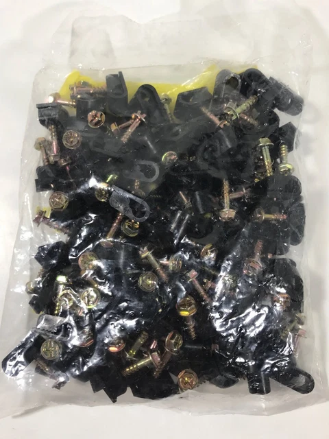 TELECRAFTER S4BK SELF Tapping RG59 RG6 Wire Coaxial Cable Screw Clips ...