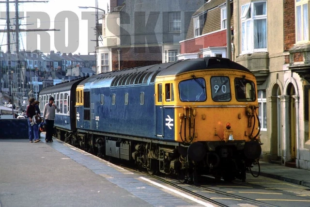35MM SLIDE BR British Railways Diesel Loco Class 33 33112 Weymouth 1980 ...
