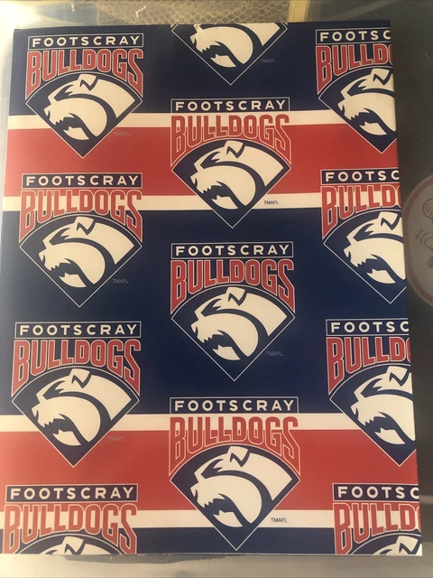 VINTAGE FOOTSCRAY WESTERN Bulldogs VFL Logo Wrapping Paper NOS $5.00 ...