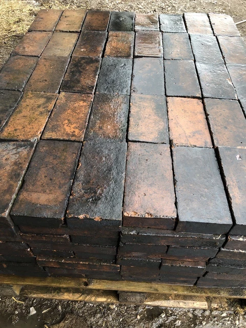 RECLAIMED STAFFORDSHIRE BLUE Victorian Pavers Blue Bricks, Brindle ...