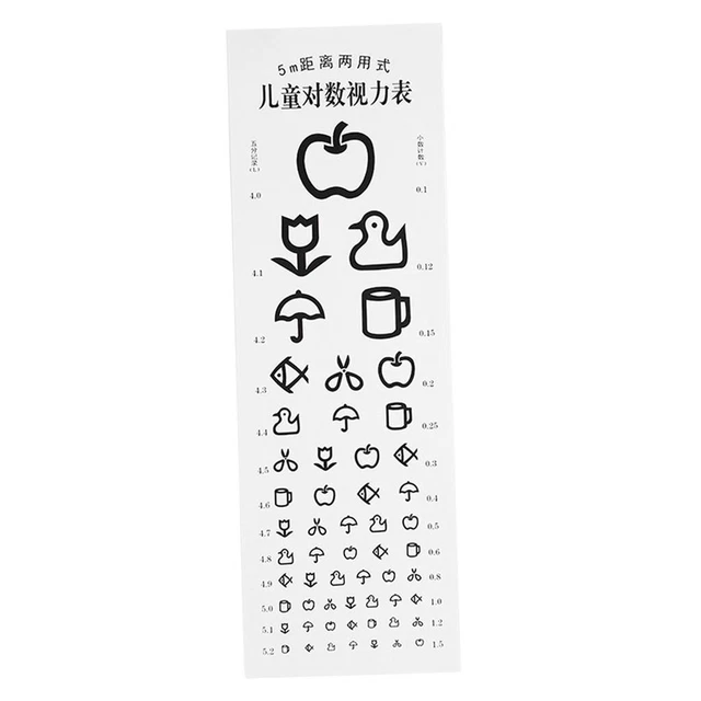 KINDERGARTEN CHILDREN KIDS Eye Test Chart Visual Testing Chart Hospital ...