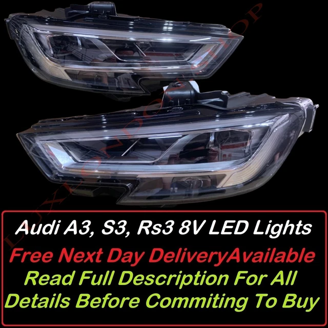 HEADLIGHT AUDI A3 S3 RS3 8V 2016-20 Full LED HEADLIGHTS LEFT OR RIGHT SIDE £699.00 - PicClick UK